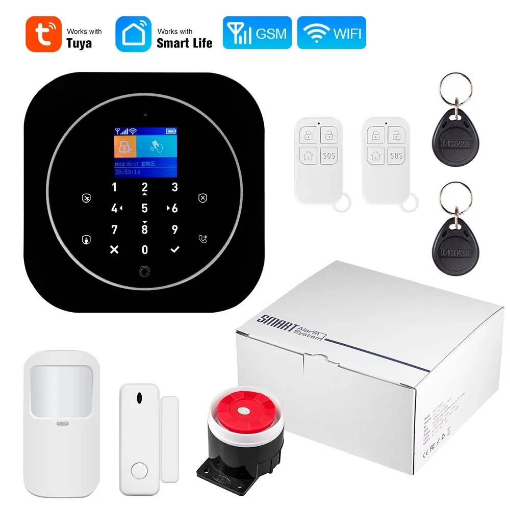 G12 Беспроводная охранная сигнализация для GSM/Wi-Fi, дома комплект сигнализации подключением к умному дому Smart Life /Tuya Smart дистанционное управлени