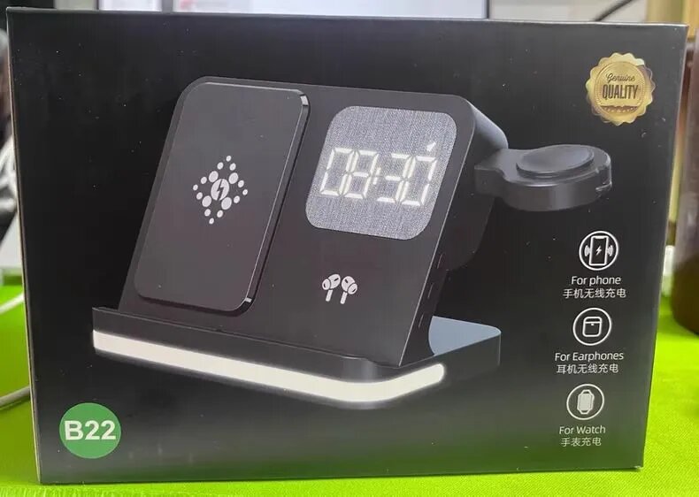 Беспроводная зарядка 4 в 1 для HUAWEI, док станция Черная белое