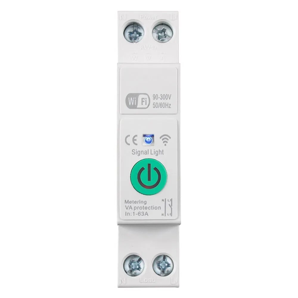 Wi-Fi Smart Currepler Lwerer Power Rail Switch Timing Voice Mobile Phone Управление 1-63A С Измерением