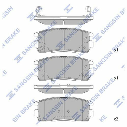 Комплект задних тормозных колодок Hi-Q SP1205 для Chevrolet Captiva, Equinox; Hyundai Terracan; Opel Antara