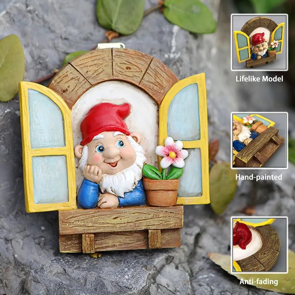 Фигурка садовая Гномы, эльфы, лесовики из смолы, ручная роспись, 12*10*6 см — фото 1