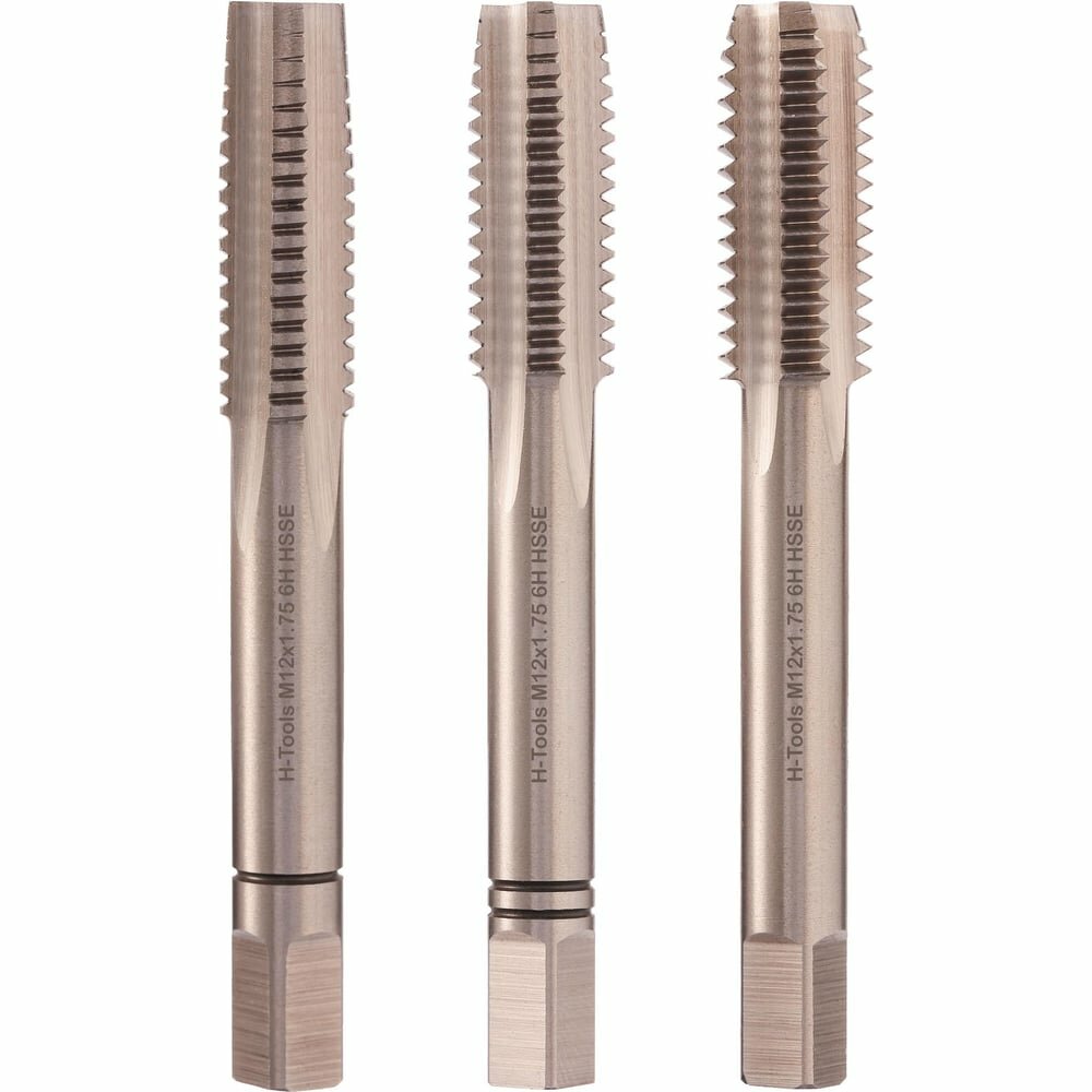 Набор метчиков из 3-х шт. H-Tools М12 шаг 1.75мм DIN352 HSSE 230120EHT