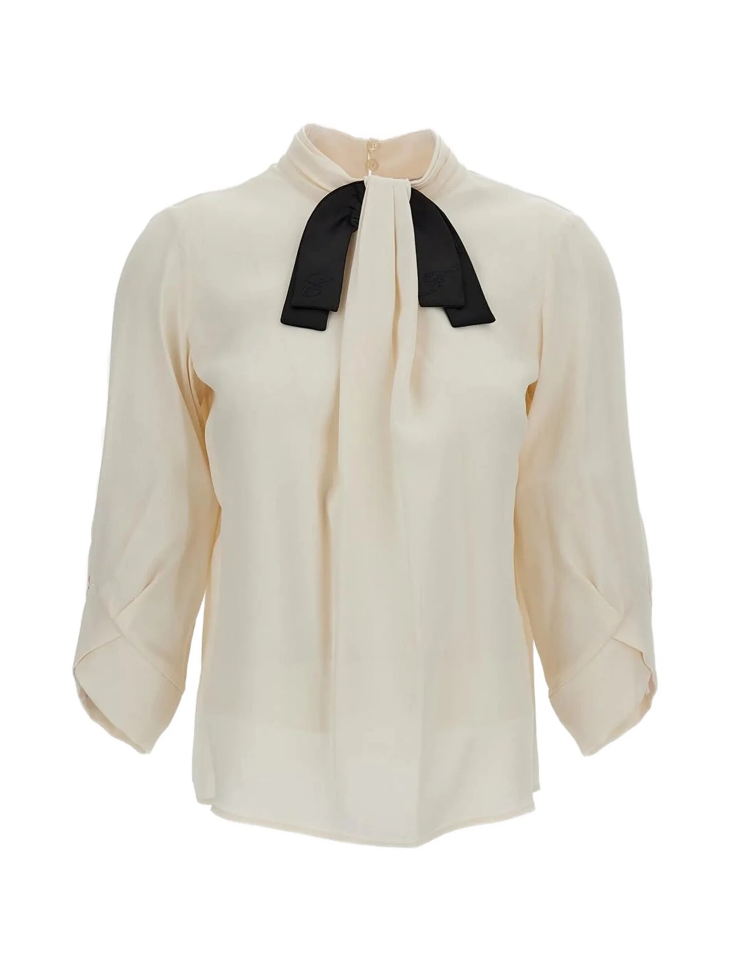 Блуза Elisabetta Franchi Pussy-bow long-sleeve blouse