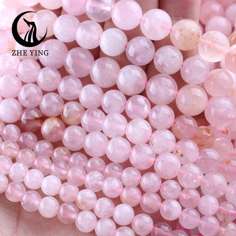 Розовый кварц Мадагаскар бусины для украшений Розовый, 10-10.5mm(35-37pcs), 251Pink Hematoid Qtz