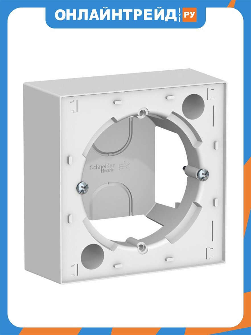 Коробка для наружного монтажа Systeme Electric (schneider Electric) SCHNEIDER ELECTRIC ATLASDESIGN, Белый, ATN000100