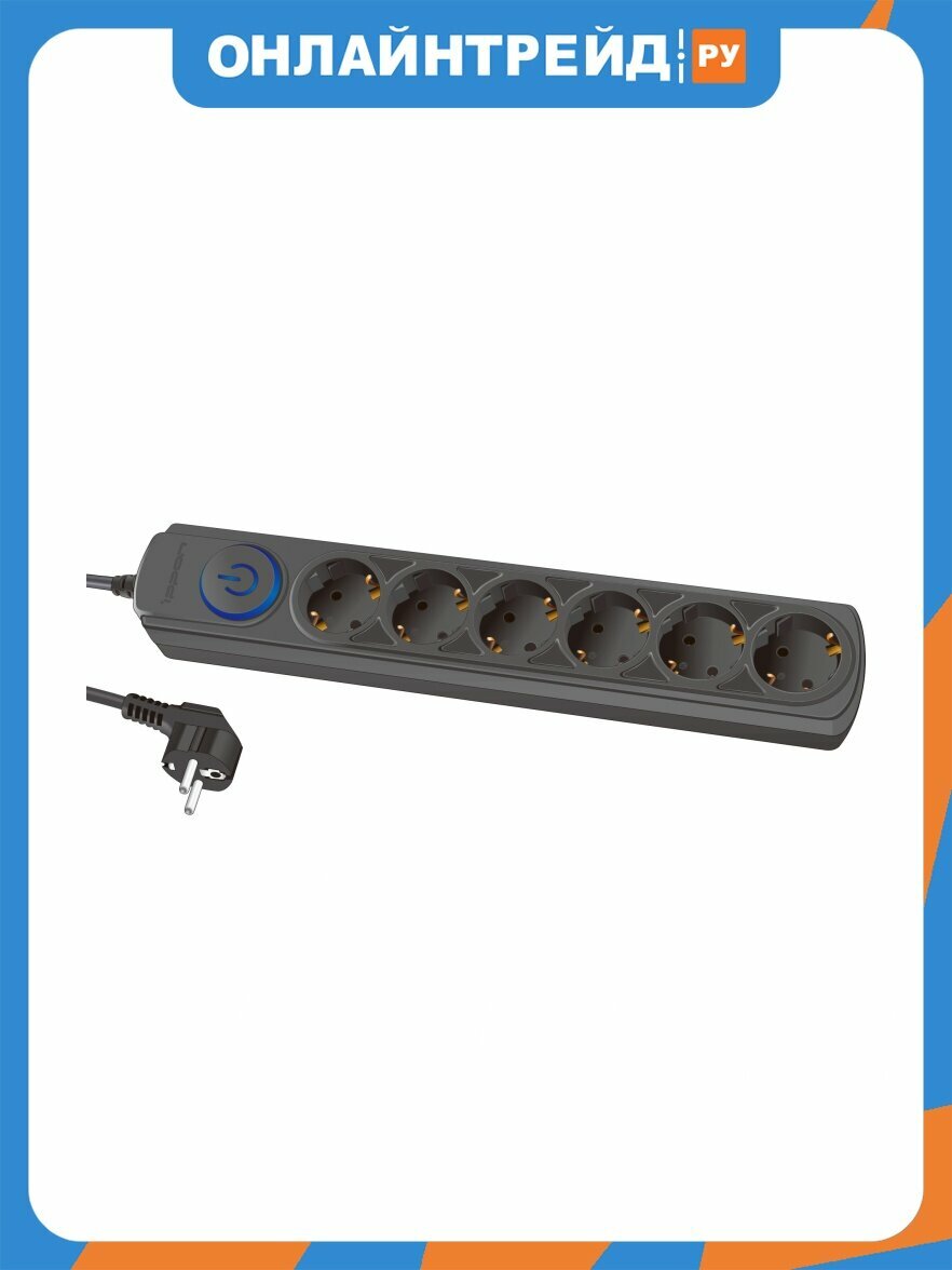 Сетевой фильтр Ippon BK-6-EU-5-10-B 5м (6 розеток) черный