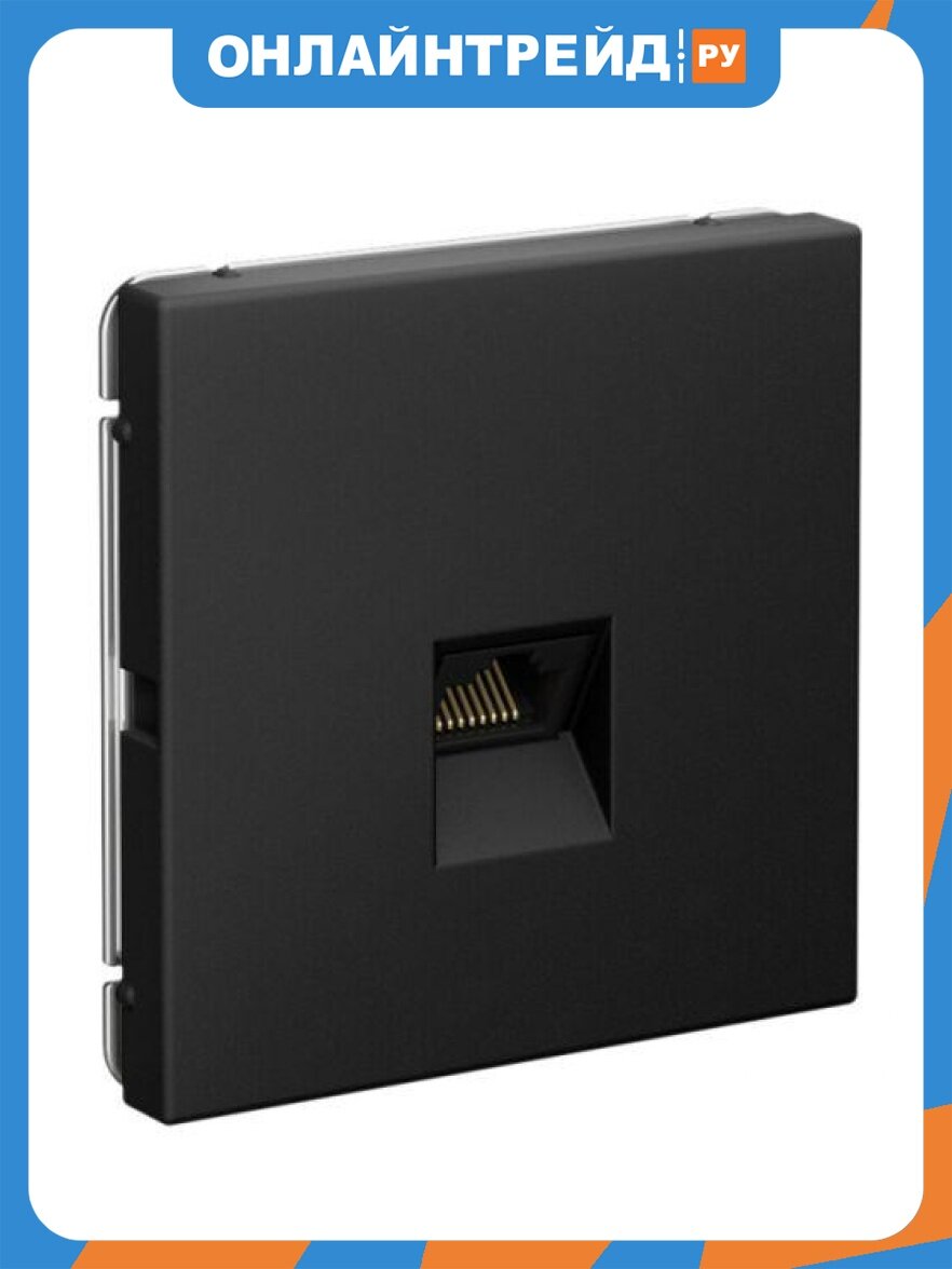 Розетка компьютерная Systeme Electric (schneider Electric) ArtGallery RJ45 кат.5E механизм карбон, GAL001083