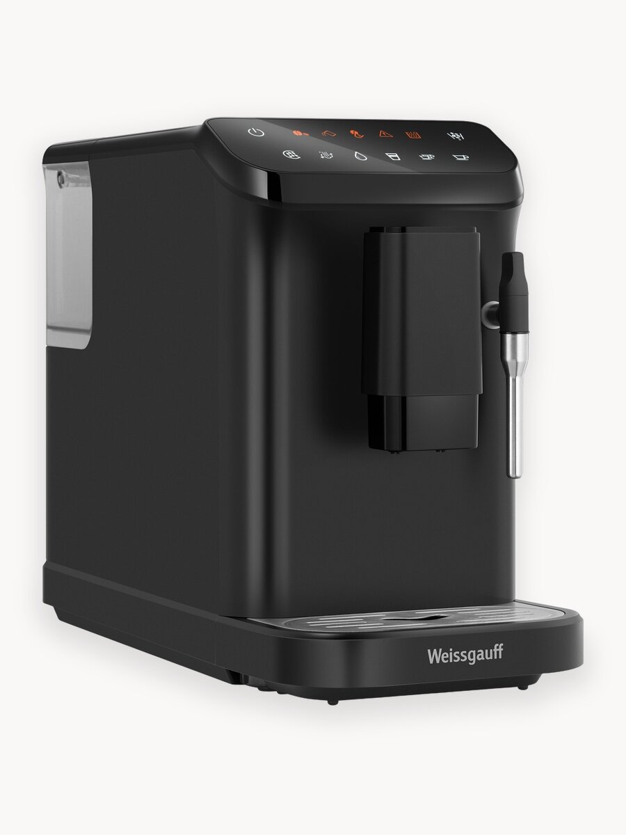 Кофемашина Weissgauff WCM-225 Black Touch Cappuccino, Давление 20 бар, Сенсорное управление, Капучинатор