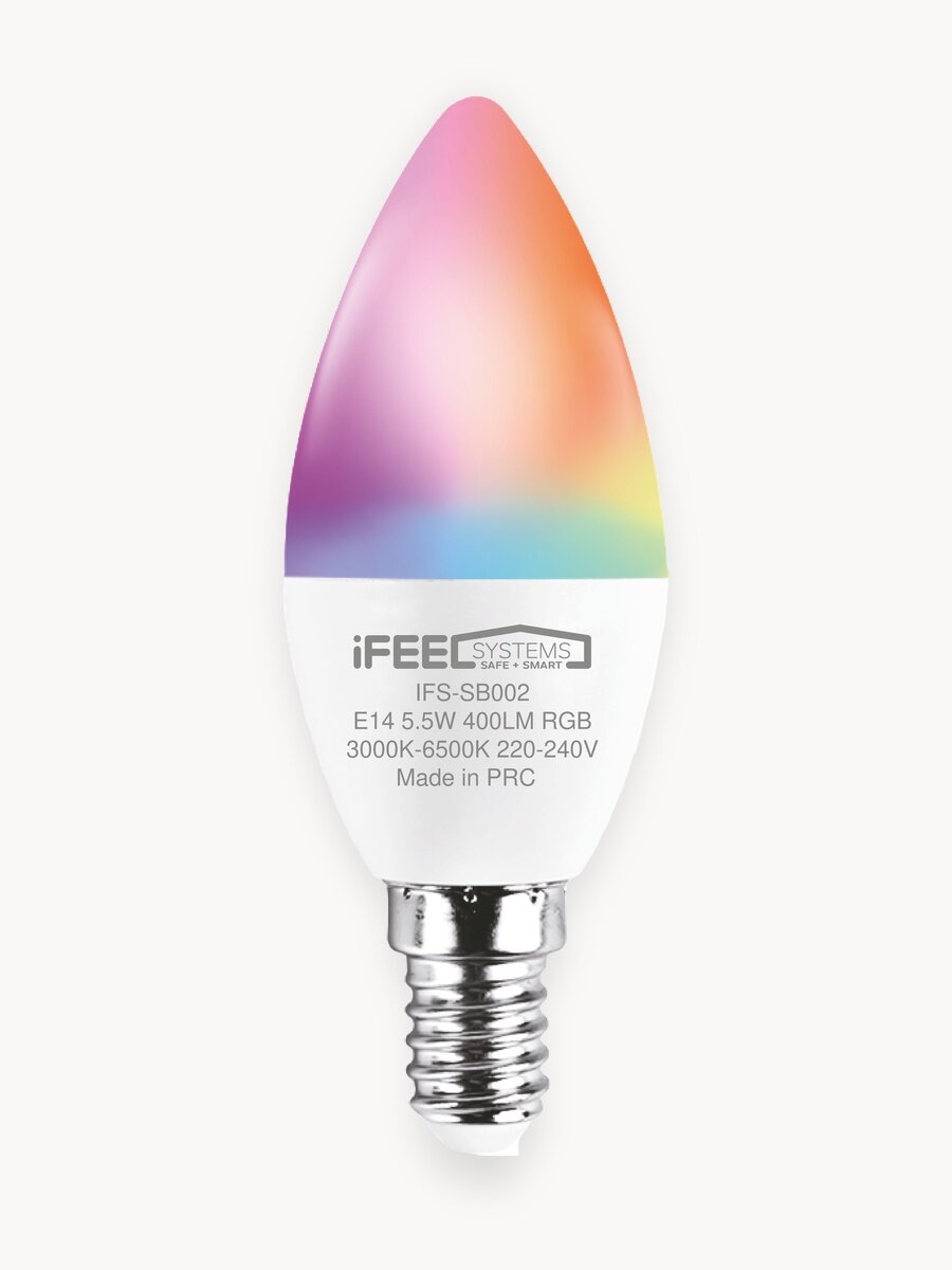 Умная светодиодная лампочка Tuya Smart Life iFEEL Candle Свеча E14 RGB с Wi-Fi и Алисой