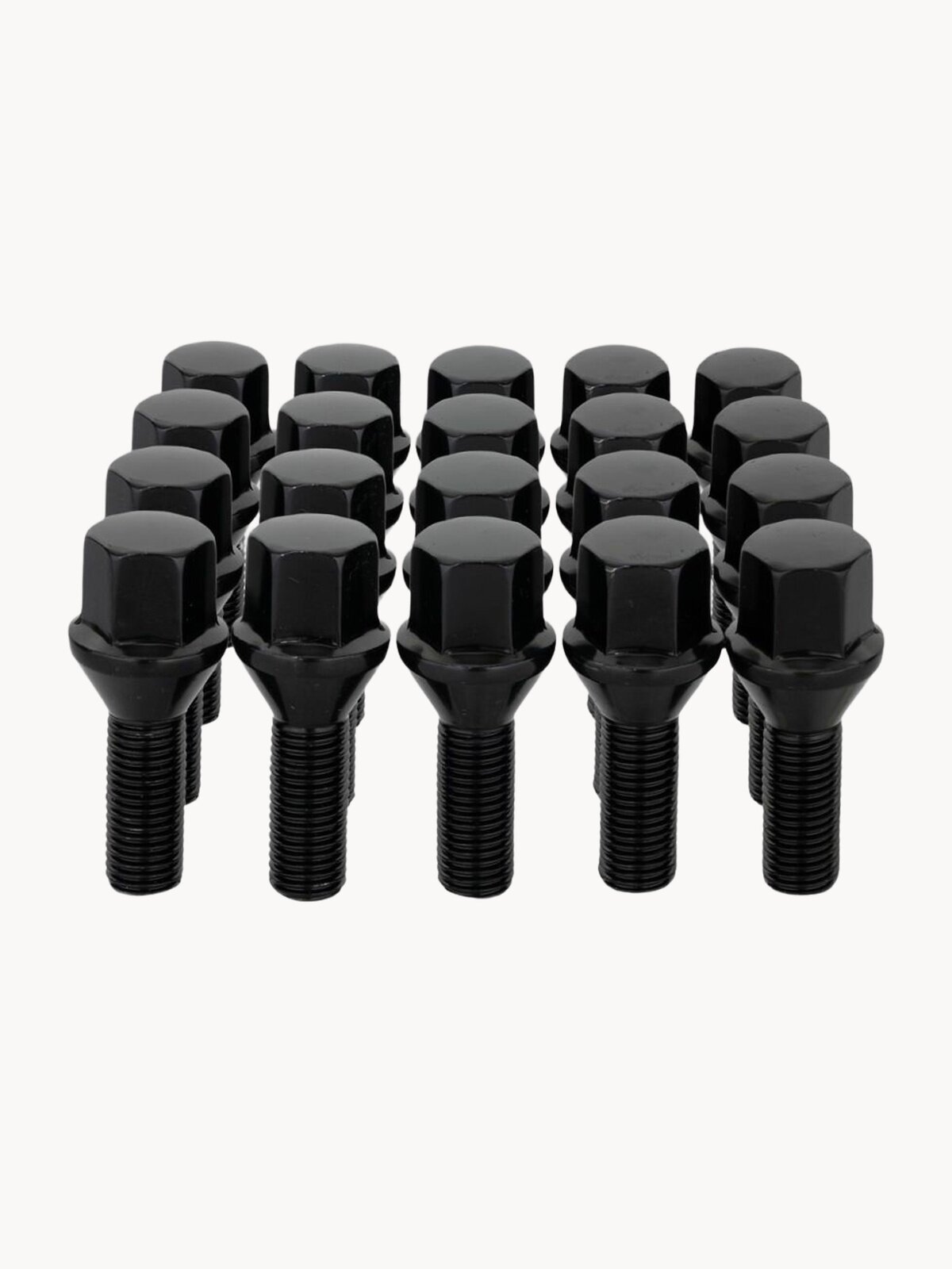 Болты колесные Golden Auto, М14x1,5x28, металлический сплав, 20шт черные