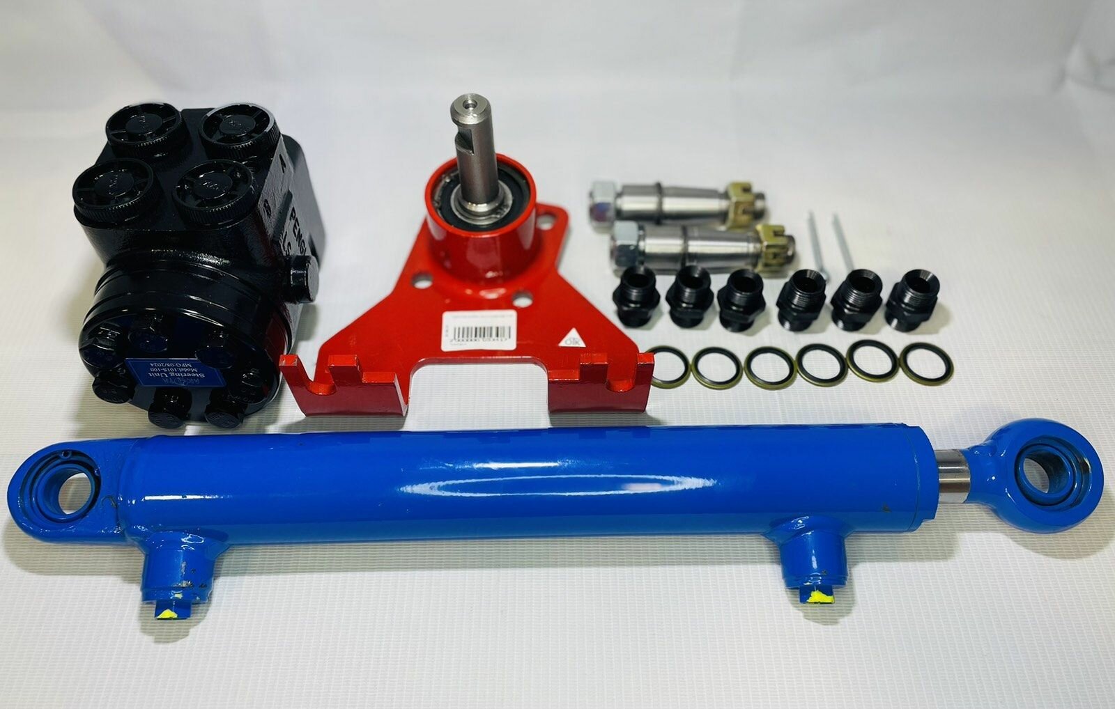 Рулевой гидроцилиндр трактора Т-40 с кронштейном, дозатором и штуцерами в комплекте под ГОРу