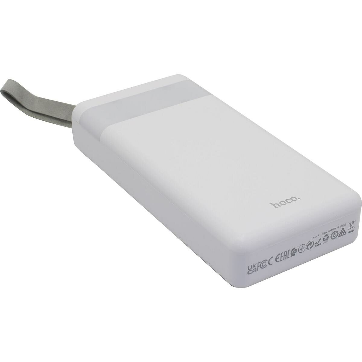 Внешний аккумулятор Hoco J73 White (2xUSB, 30000mAh, фонарь, Li-Pol)