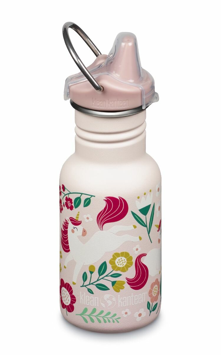 Детская бутылка Klean Kanteen Kid Classic Narrow Sippy 12oz (355 мл) Leaping Unicorns