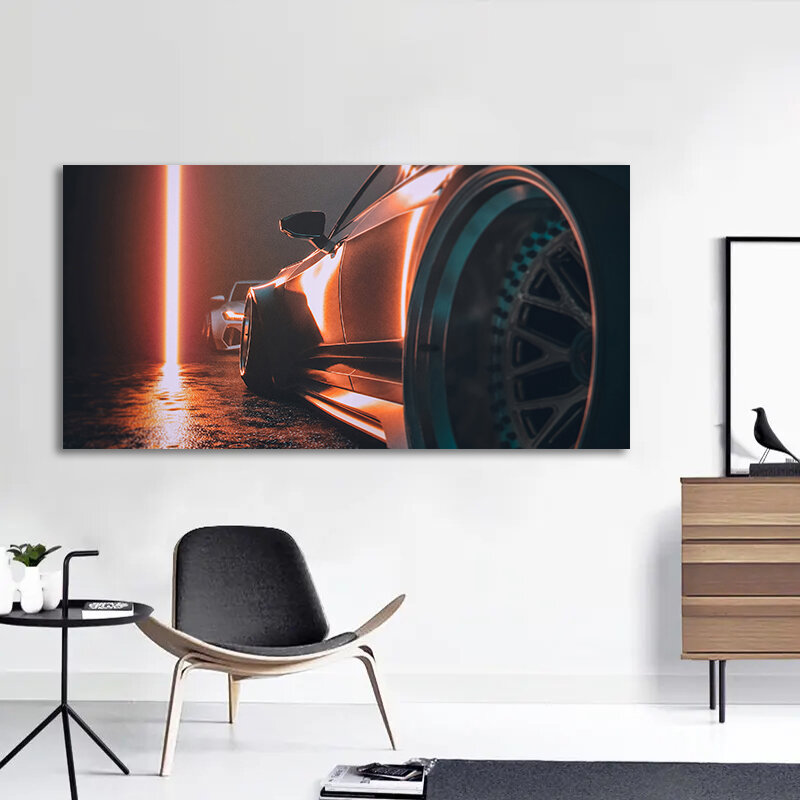 Картина авто / автомобили, картины на стену для интерьера / мужчине, мальчику, 40х80 см.