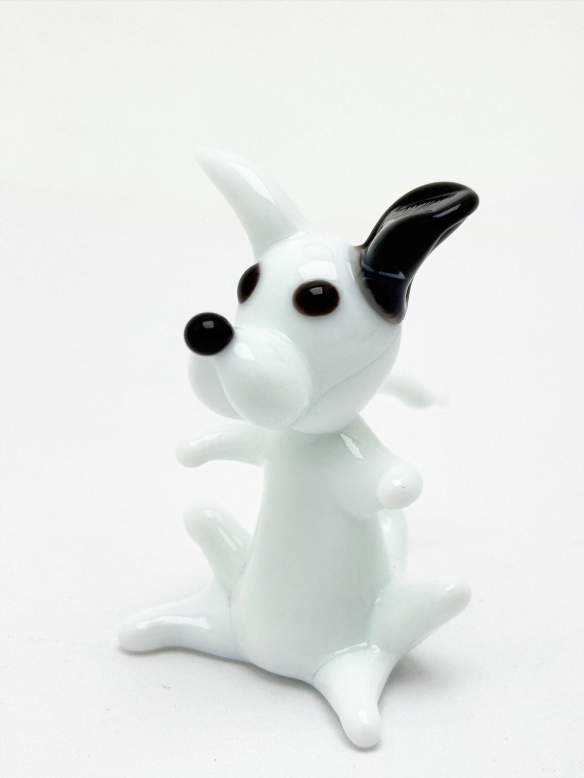 Фигурка из стекла Собачка. Стеклянная собачка сувенир