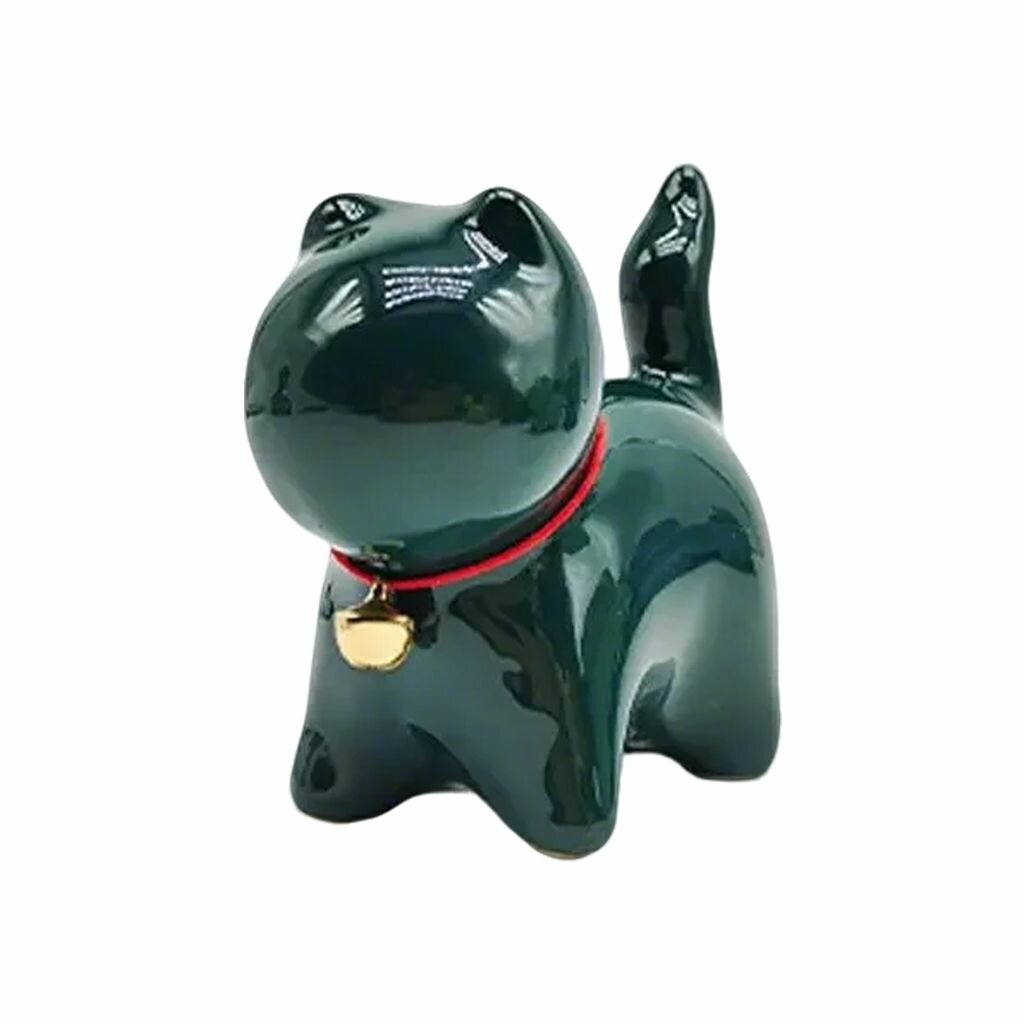 Керамический колокольчик little cat tea play Decoration-Изумрудный