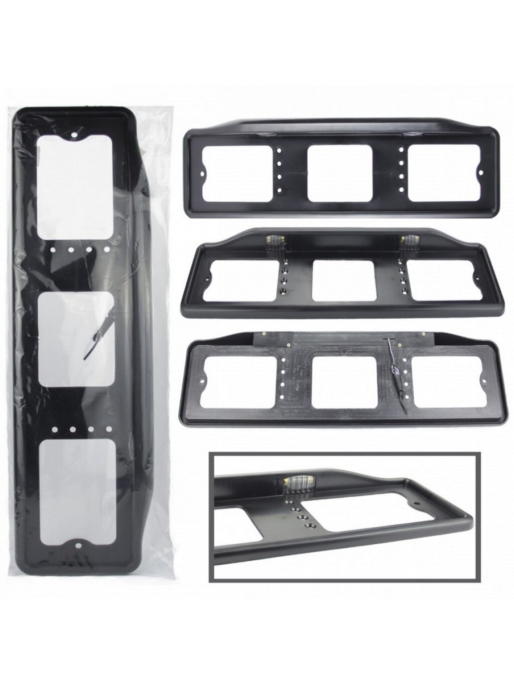 Рамка под номер "NOVA Bright" (с освещением верхним без надписи) черная