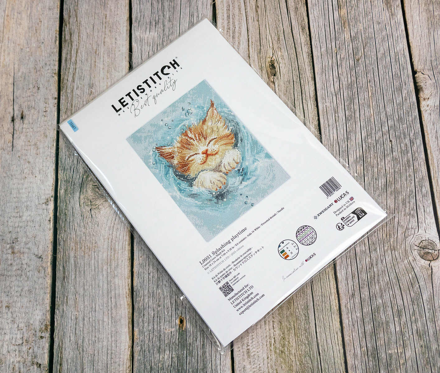 Набор для вышивания крестом Letistitch, Время воспроизведения с брызгами, 18*24 см, L9931