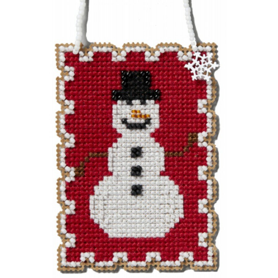 Набор для вышивания Снеговик 6 х 7 см MILL HILL MH162435