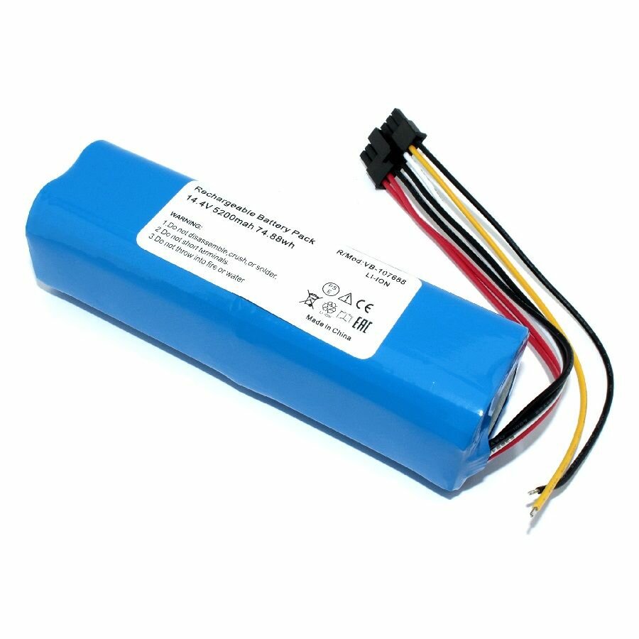 Аккумулятор для пылесоса Cecotec Conga 5090, 5091, 5490, 6090, 7090 INR18650 MH1-4S2P-300S 14.4V 5200mah