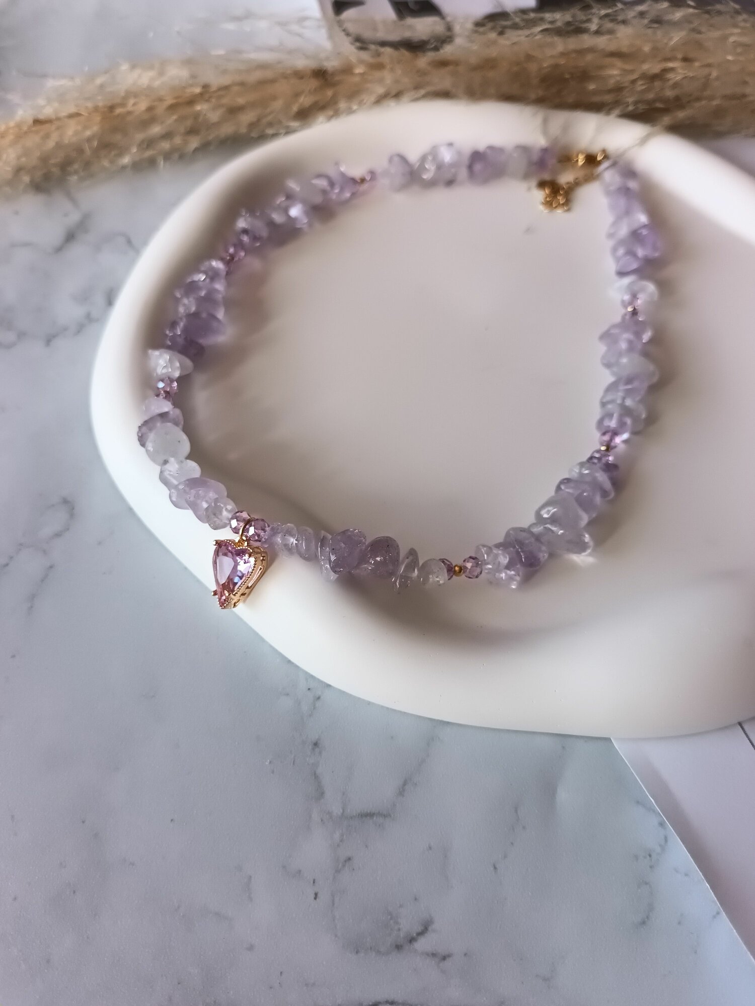 Чокер, аметист