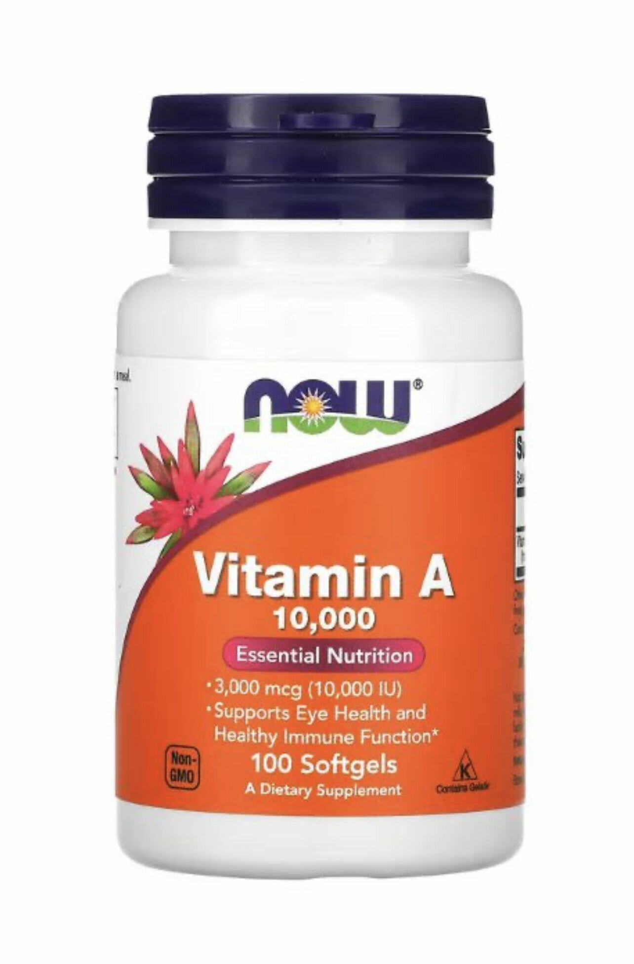 Витамин А 10000, now foods, 100 капсул , нау