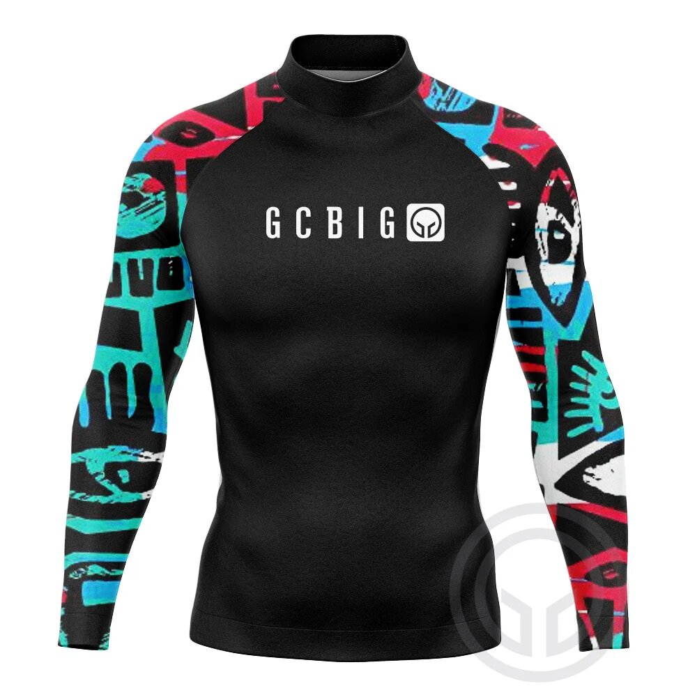 Мужская одежда для серфинга, мужской плавающий костюм с длинным рукавом, футболка для XXL, 8