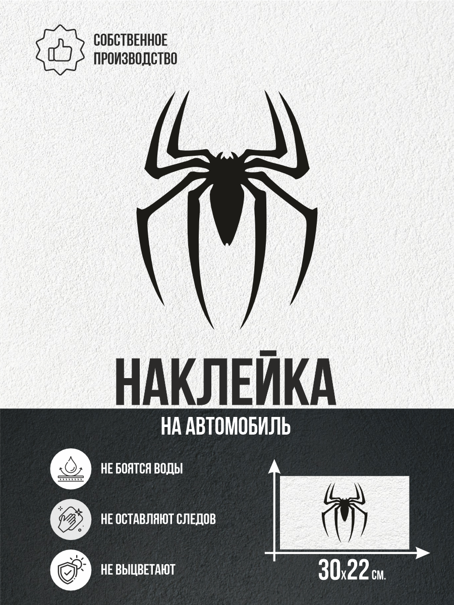 Наклейка на авто Человек паук марвел