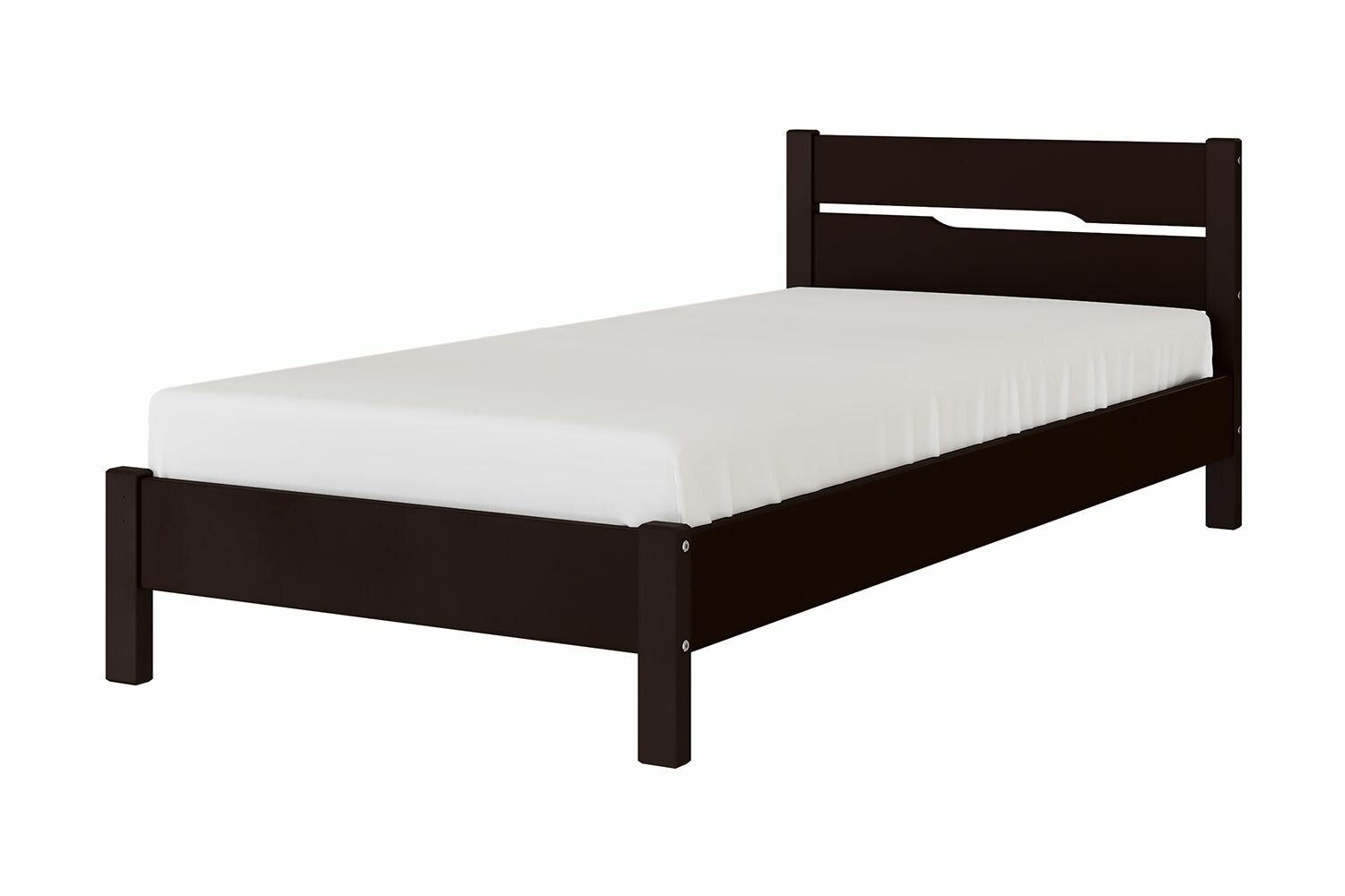 Вероника-5 Кровать Темный орех 90х200