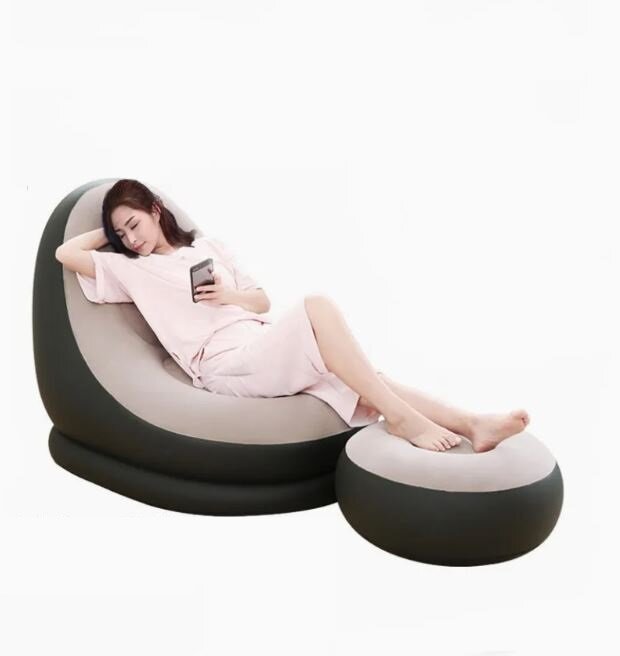 Надувное кресло с пуфом для дома, загородного дома, пикника и отдыха
