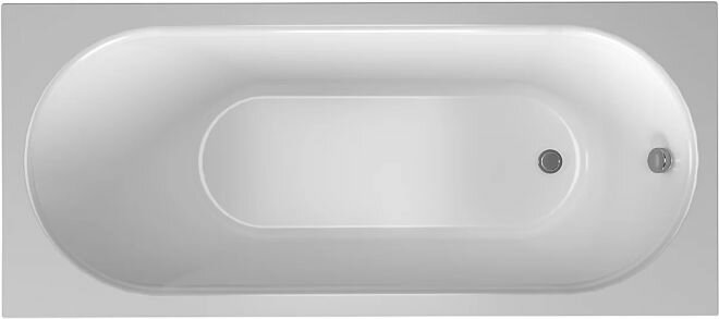 Акриловая ванна Timo Roha 1270 без опоры 120x70 см, пристенная, белая