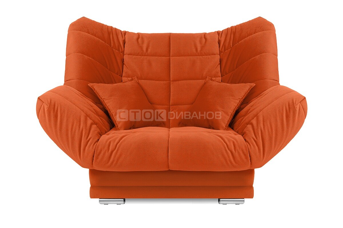 Кресло Сток Диванов Марко Orange оранжевый, механизм клик-кляк, съёмный чехол