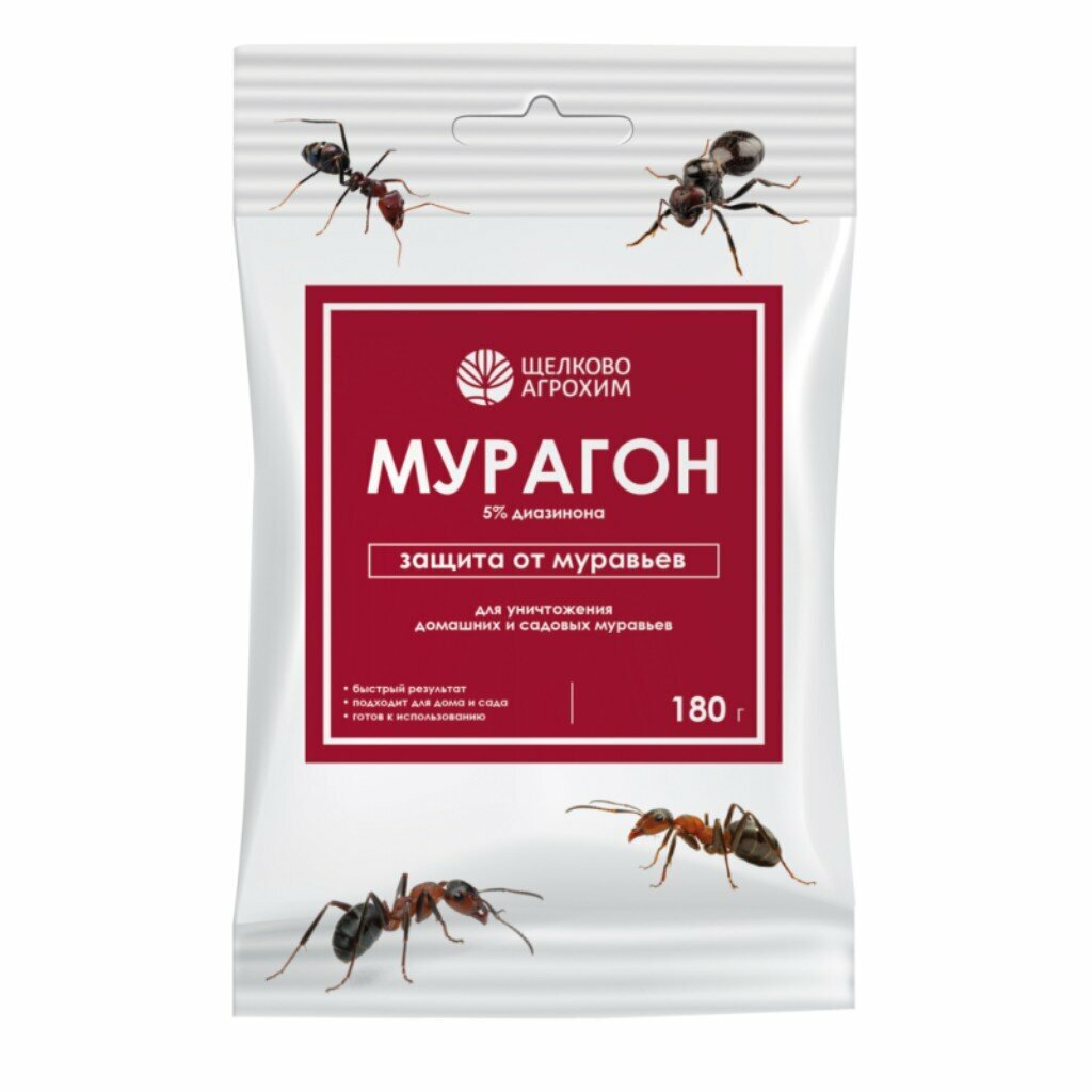 Инсектицид от муравьев Мурагон 180 г порошок Щелково Агрохим для защиты растений
