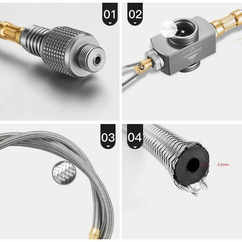 Z21 Уличные горелки Удлинитель трубок для клапана, Аксессуары для печей Разъемные 70cm