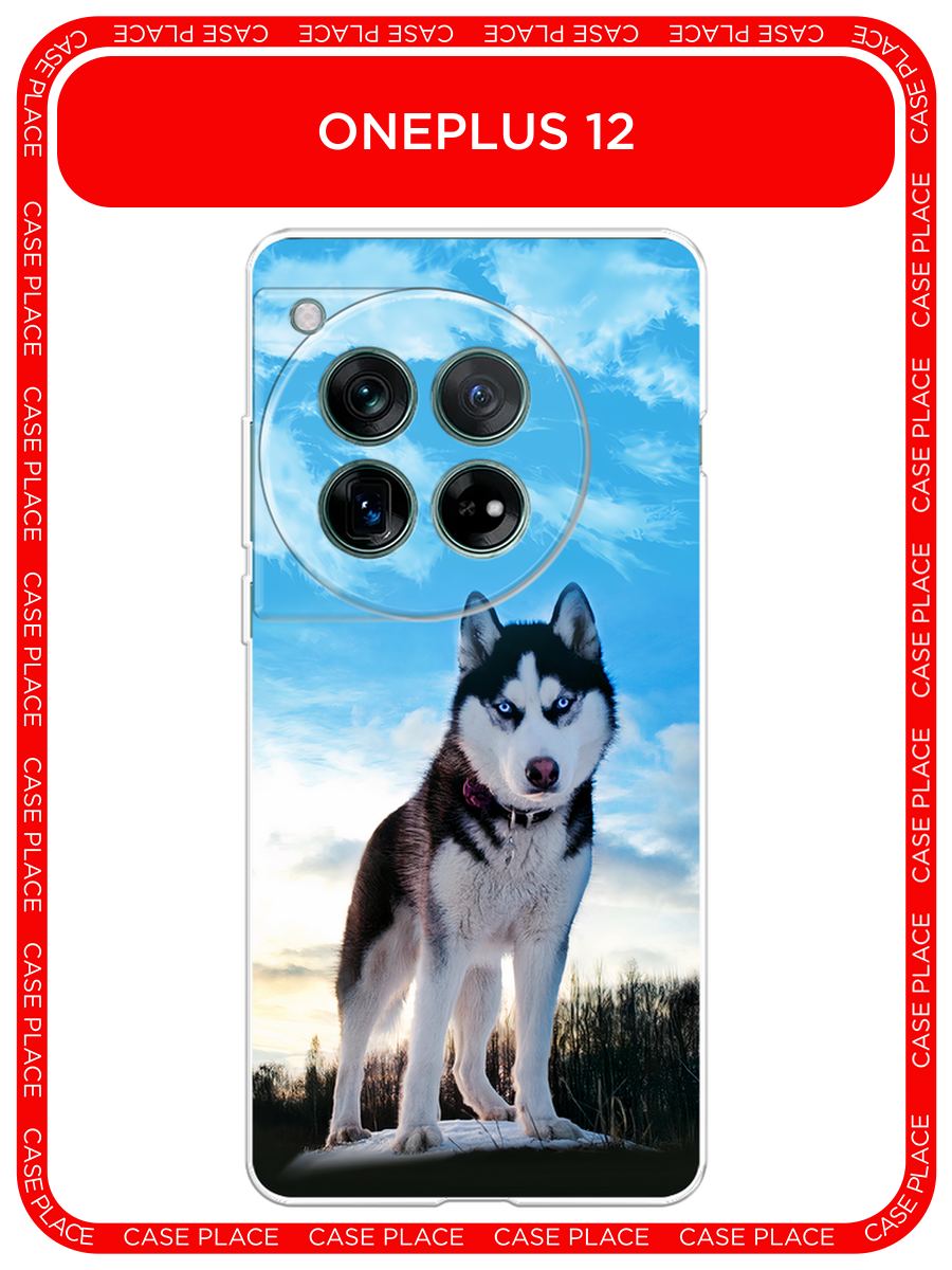 Чехол на OnePlus 12 / Ван Плас 12 с принтом Хаски 3