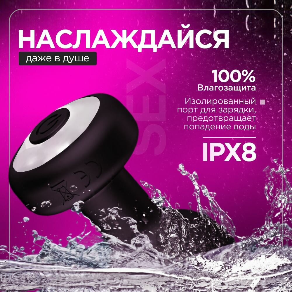 Анальная пробка с вибрацией 10 режимов, женский вибратор