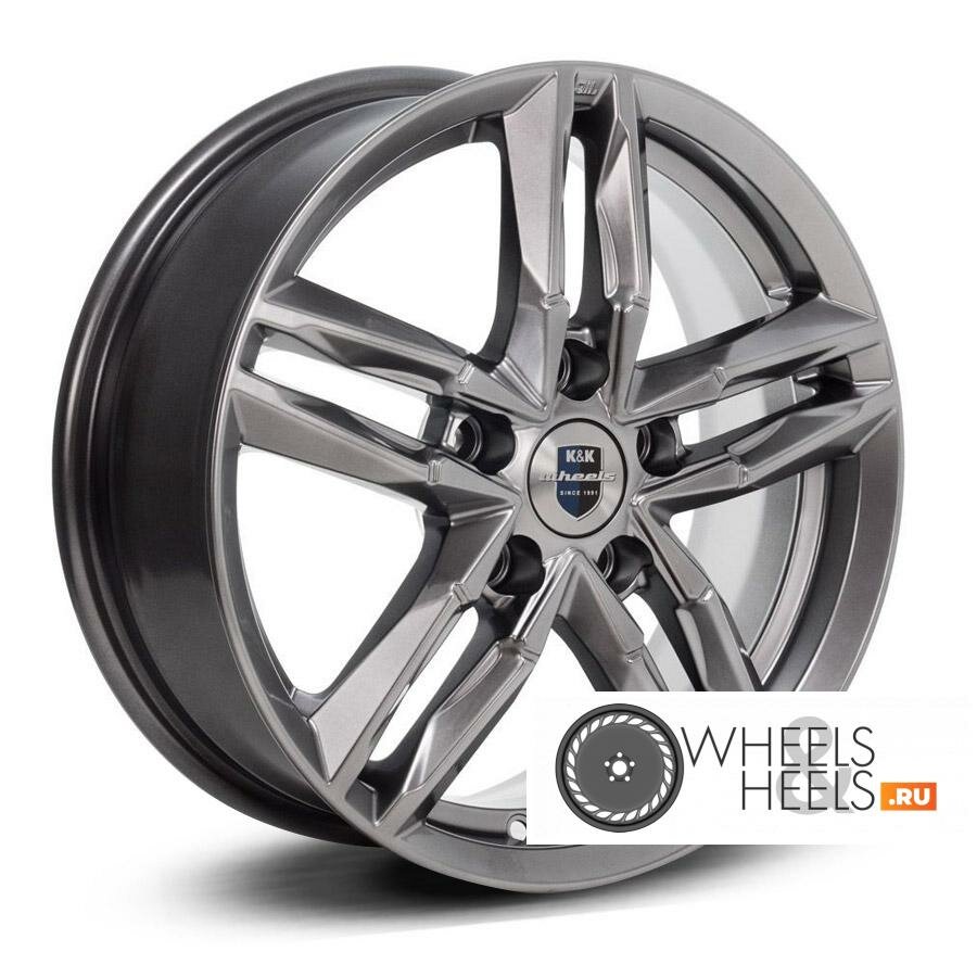 Диск автомобильный литой КиК Sayan- Оригинал 16x6 5x105 et39 dia56.6 Антрацитовый