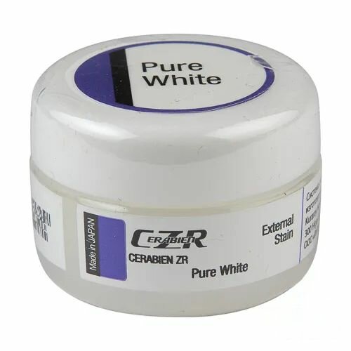 Стоматологический материал Noritake CZR. Масса керамическая для металлокерамики Норитаки. Внешний краситель Pure White (3 гр)