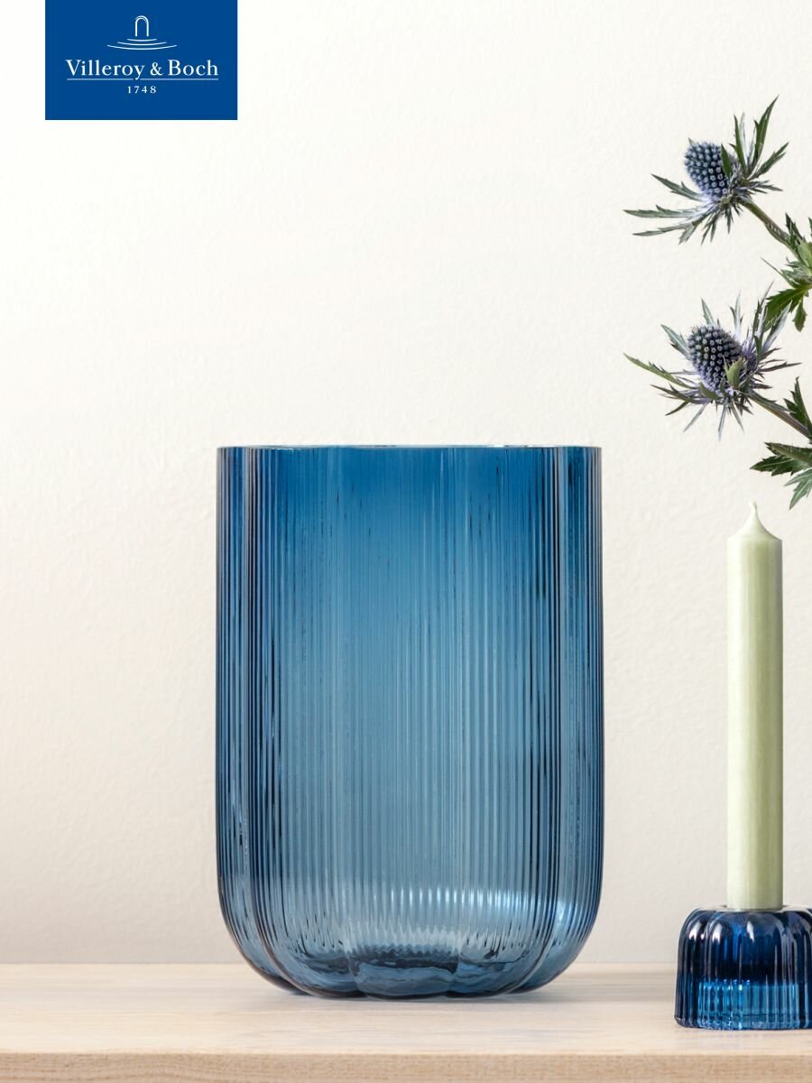 Ваза для цветов 16х22,5 см, 3500 мл, Fleur bleu, Villeroy & Boch, Стекло