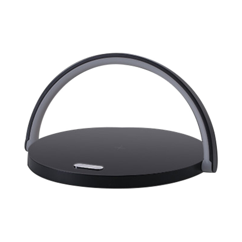 QUANBU беспроводное быстрое зарядное устройство настольная лампа ночник держатель телефона подставка для iPhone 8Plus X XR XS 11 PRO Max Samsung S10 5G S9 - черный