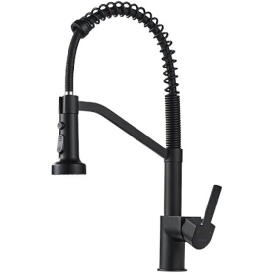Смеситель для кухни Shevanik с гибким изливом S963H, черный