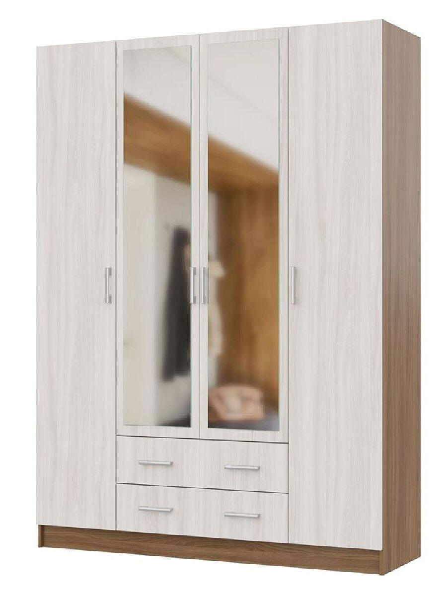 Шкаф Стендмебель Гармония ШК 602 М шимо темный / шимо светлый, 2200x500x1600