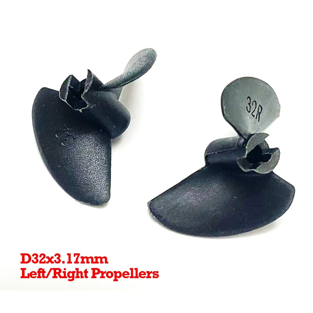 Пропеллеры для лодки D32x3.17mm левые/правые