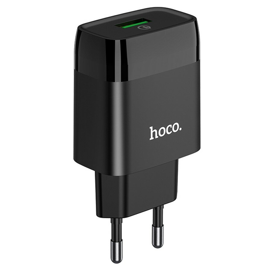 СЗУ HOCO C72Q Gloriou, 1USB, QC3.0 + Type-C (черный)
