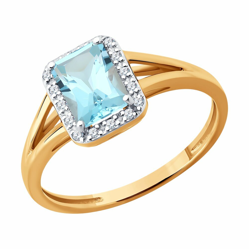 Кольцо, красное золото, 585 проба