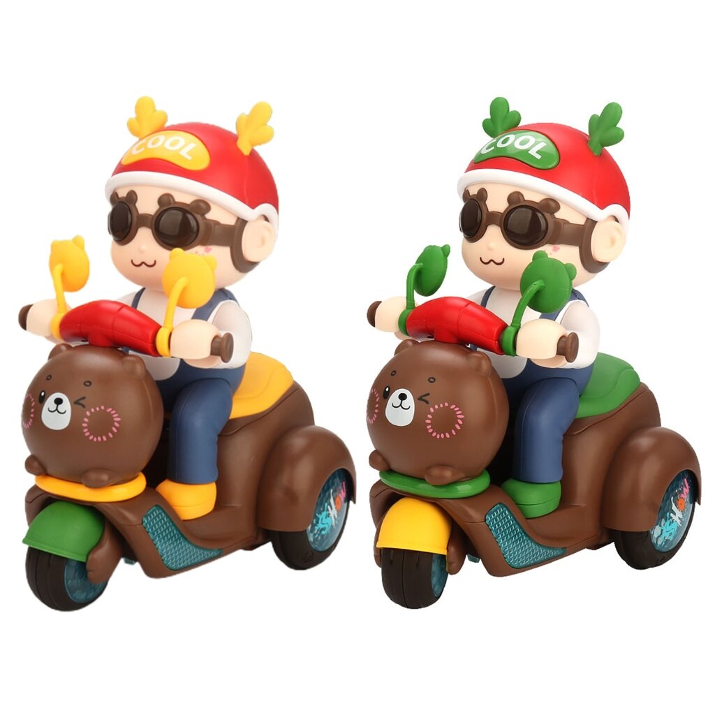 Детский Каскадерский Трехколесный Велосипед Вращающийся Игрушечный Автомобиль Автомобиль Игрушка для Малышей со Вспышкой Светомузыки Для Девочек И Мальчиков Отличный Подарок На День Рождения