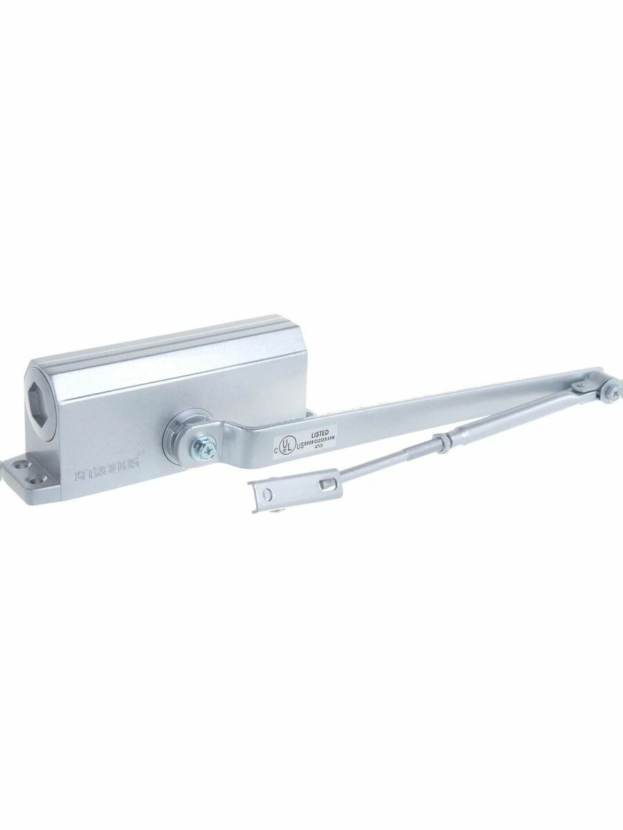 Доводчик дверной TRODOS (TD-100) цвет серебро, для дверей до 100 кг