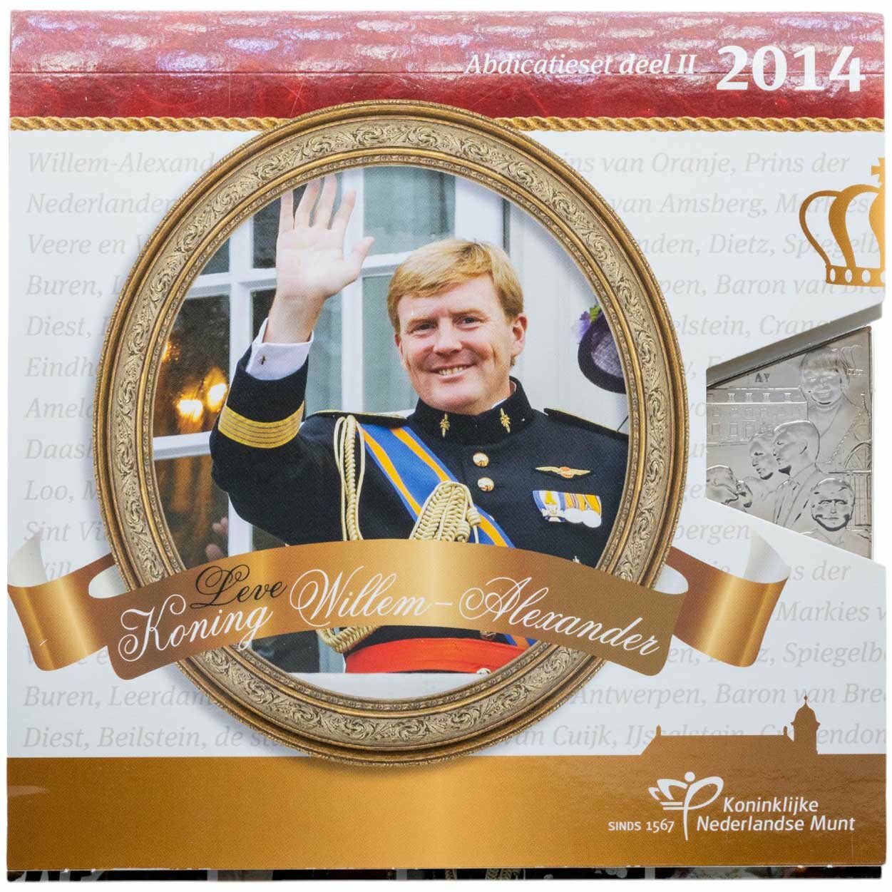 Нидерланды наборы евро 2013 и 2014 по 8 монет в наборах в буклетах, Биметалл, нордик, сталь с медным покрытием, в сохранности UNC
