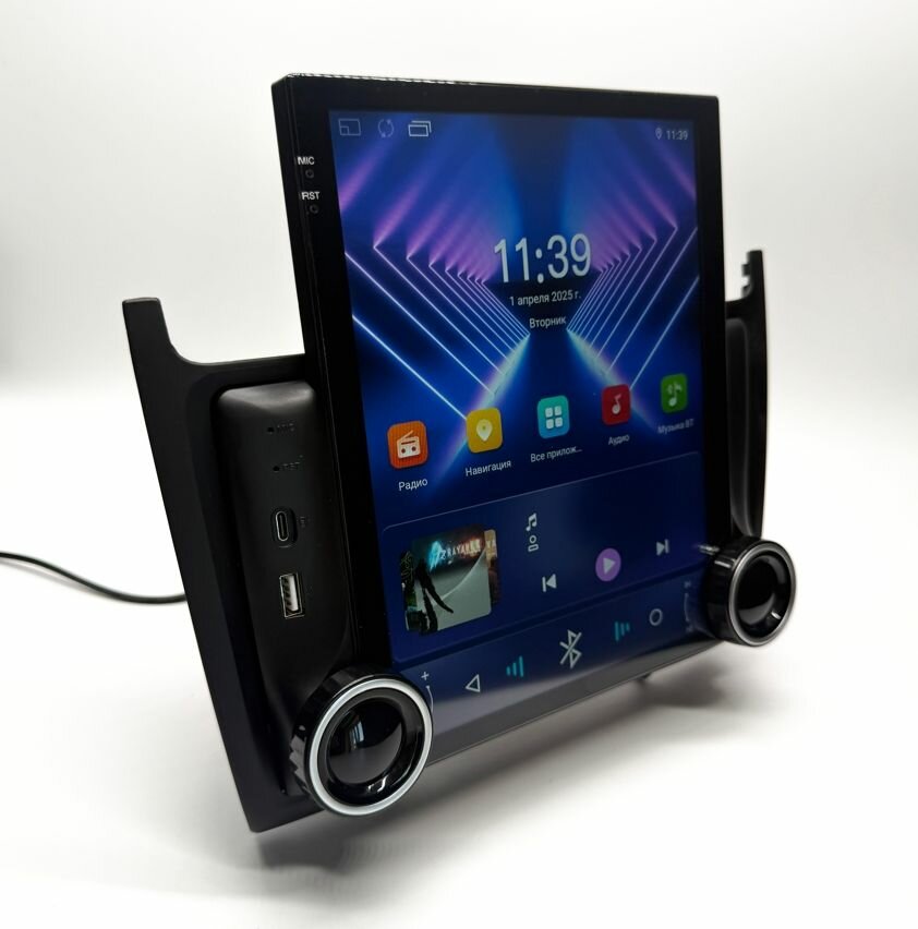 Большая магнитола Tesla Drive One 4/64 с крутилками Volkswagen Polo 2009-2019 (VW)