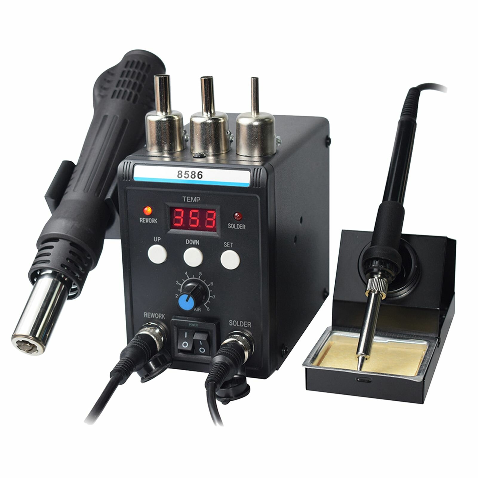 Паяльная станция 2 в 1 с цифровым дисплеем 220V